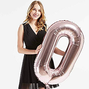 40inch Rose Foil 70 Helium Jumbo Digital Number Balloons, 70th Birthday Decoration for Girls or Boys, sweet 70 Birthday Party Supplies