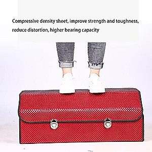 Multipurpose Collapsible Car Trunk Storage Organizer with Lid - Portable Car Storage Box Bin SUV Van Cargo Carrier Caddy for Shopping Camping Picnic Home Garage