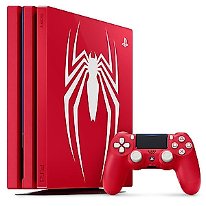 Playstation 4 Pro 2TB SSHD Limited Edition Console - Marvels Spider-Man Bundle Enhanced with Fast Solid State Hybrid Drive (Renewed)