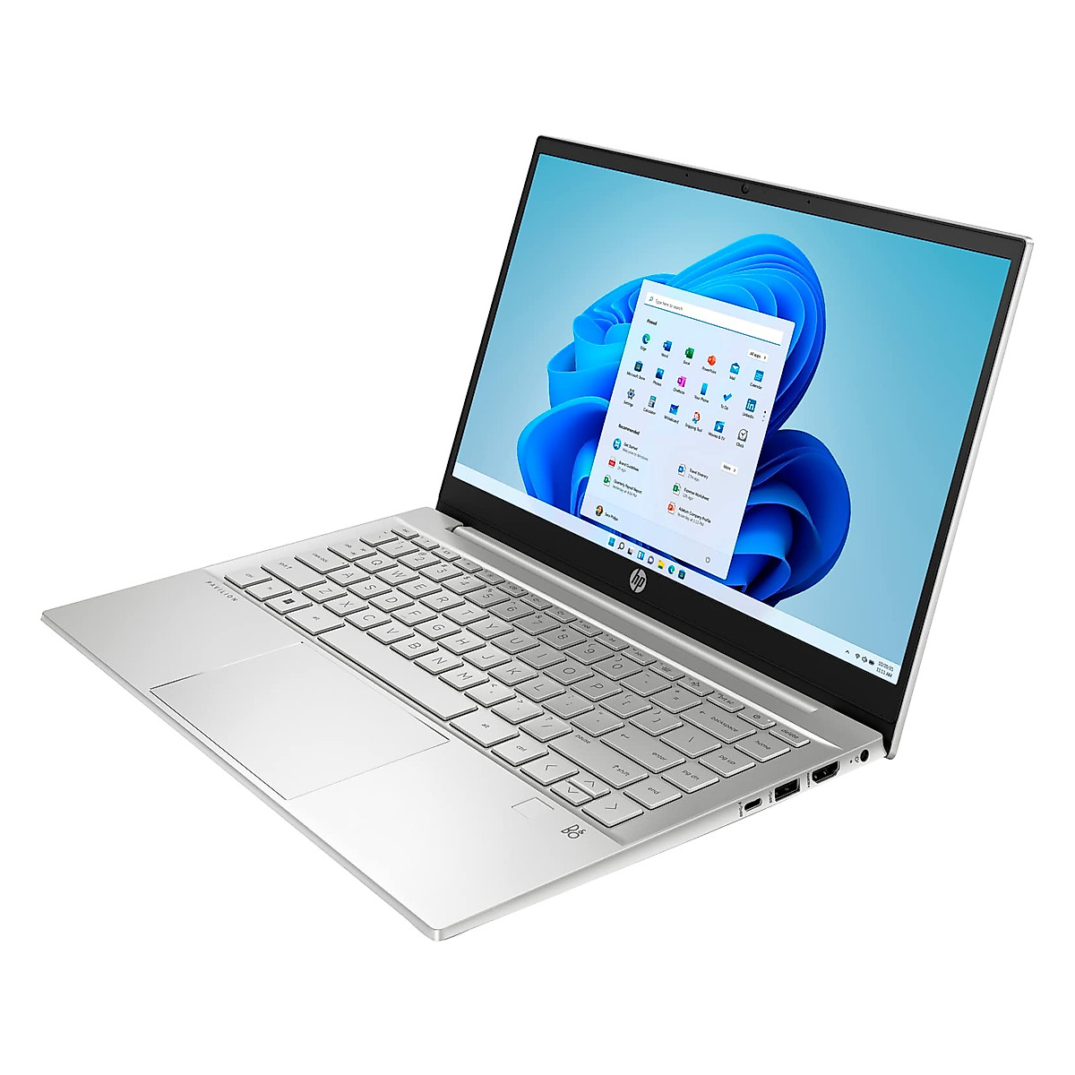 HP 2023 Pavilion Ultralight Laptop 14" FHD IPS 8-Core AMD Ryzen 7 5825U 32GB DDR4 1TB NVMe SSD Radeon Graphics WiFi-6 Bluetooth Backlit Keyboard Fingerprint Reader Windows 11 Pro w/ RATZK 32GB USB