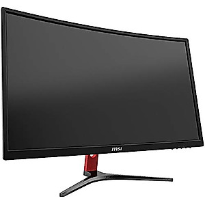 MSI OPTIXG24C Full HD FreeSync Gaming Monitor 24" 1920 x 1080 144Hz Refresh Rate Bundle with 2.4GHz Wireless Backlit Keyboard Smart Remote, 2X 6FT HDMI 2.0 Cable and Microfiber Cleaning Cloth