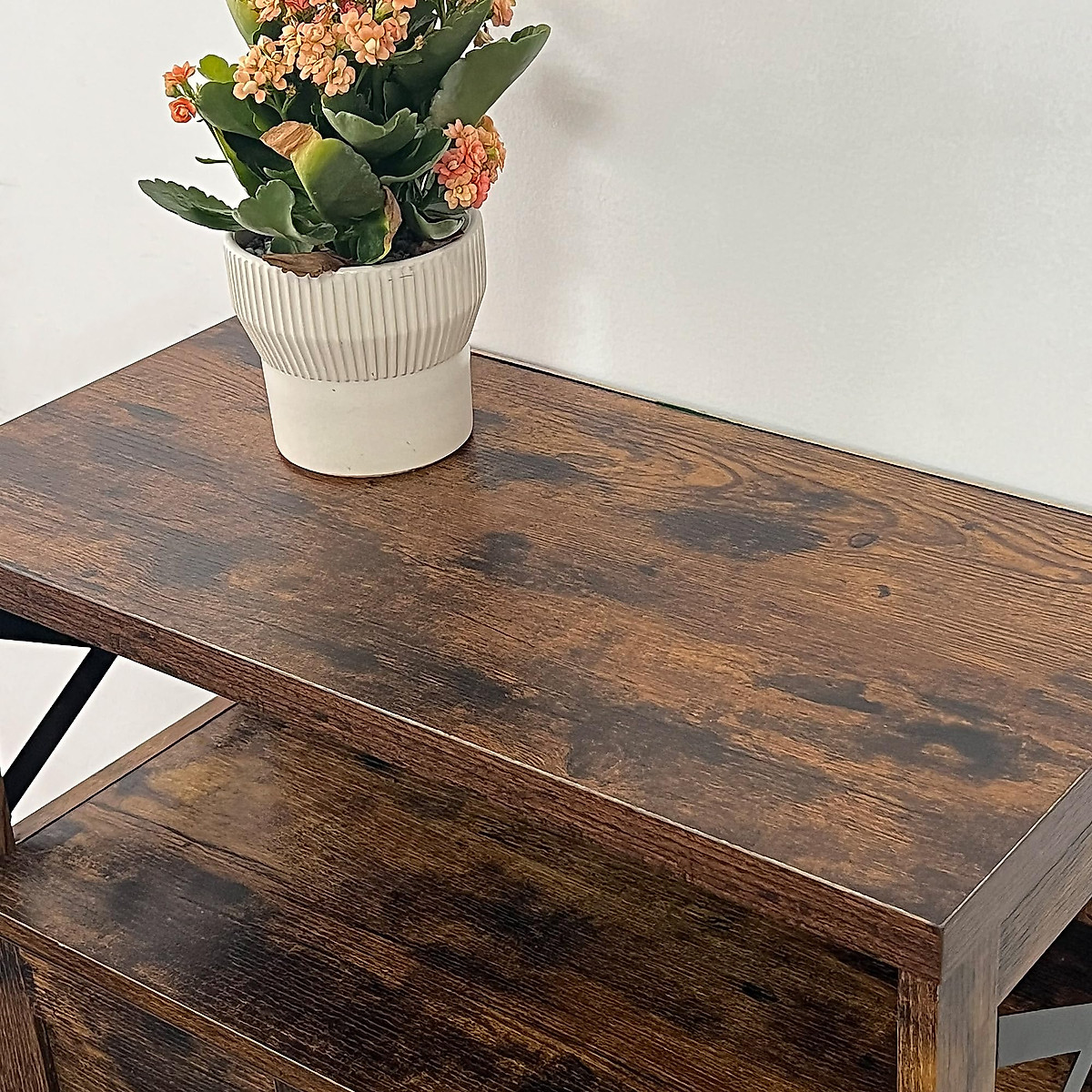 Befrases Farmhouse Storage Cabinet with Drawers and Shelves, Freestanding Kitchen Pantry Storage Cabinet, Floor Storage Cabinet Hutch Cupboard for Dining/Living Room/Home Office, Rustic Brown