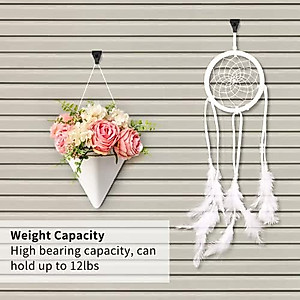 Biaungdo 12 Pcs Vinyl Siding Hooks, Heavy Duty Stainless Steel Black Vinyl Siding Hangers, No Hole Needed Low Profile Siding Clips for Hanging Wreath, Outdoor Decorations