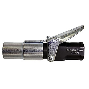 LockNFlate® Locking Air Chuck - Six Steel Jaws Lock onto Any tire Valve - Won't Leak or pop Off - Rated to 150 PSI - Closed Flow