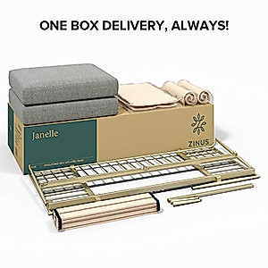 ZINUS Janelle Gold Metal Loveseat / Steel Framework with Upholstered Cushions / Easy Assembly