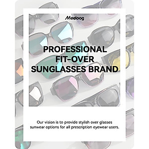 Meeloog Polarized Sunglasses Fit Over Glasses For Women, Trendy Round Sun Glasses Lightweight Wrap Around Shades MST0080 (P1 Tortoise Frame/Grey Lens)
