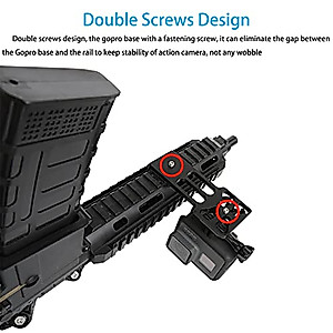 PellKing Gun Picatinny Rail Mount Crossbow Clamp Holder Rifle Hunting POV/VLOG Adapter for Smartphone GoPro Hero 10 9 8 7 6 5 4,DJI Osmo Action 2, Insta360 One RS R,Akaso Sport Cameras Accessories