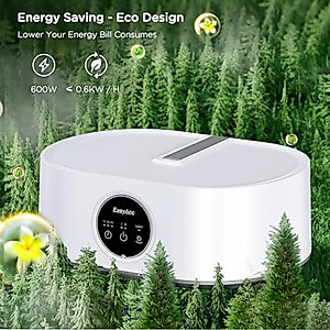EasyAcc Clothes Dryer - Upgraded 20min - 2H Quickly Drying, Timer, Easy to Use, Clothes Dryer Electric for Apartments Travel Dorm RVs, For Light Clothes, Underwear, Swimsuit