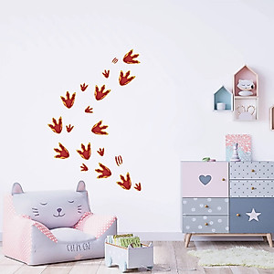 72 Dinosaur Footprints Peel and Stick Decals - Dinosaur Wall Stickers - Footprints for Classroom Footprints Decorations - Floor Decals - Dinosaur Track Stickers – Dino Decorations Dinosaur Party