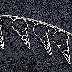 Toplife Clothes Hanger with 10 Clips, Stainless Steel, Windproof, for Drying Socks, Bras, Underwears, Baby Clothes, Hats, Scarfs, Towels, Pants, and Gloves, Set of 4