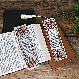 Fabric Bible Bookmark with Bonus Tassel Bookmark - Numbers 6:24-26: The Lord Bless You Bible Book Markers - Christian Bookmarks for Women & Men - Religious Bookmarks - Christian Gifts for Women