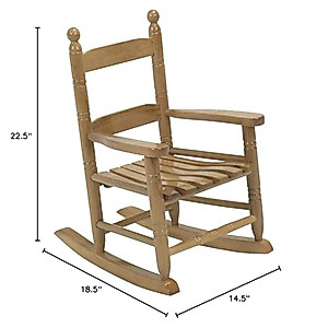 Jack-Post KN-10N Classic Child's Porch Rocker Natural Laquer Oak