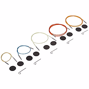 Knitters Pride Interchangeable Color Cord Variety Pack - All 5 Sizes, 16, 20, 24, 32, 40