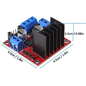 AEDIKO 4pcs L298N Motor Drive Controller Board Module Dual H Bridge DC Stepper with Jumper Wires M/F M/M F/F for DIY Electric Projects, Smart Car Robot