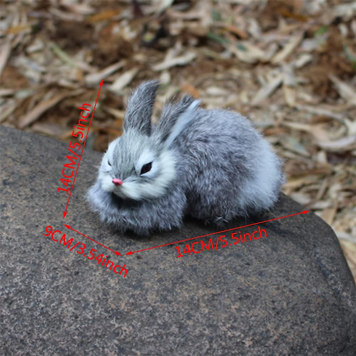 TBoxBo 2 Pack Realistic Plush Bunny Rabbits - Lifelike Stuffed Animal Toys, Christmas Decor, Birthday Gifts, UTRHYW6556431S54