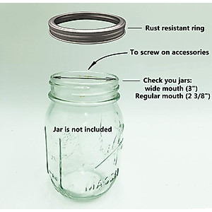 THINKCHANCES Food Safe and BPA Free Rust Resistant Silver Aluminum Metal Screw Rings/Bands for Mason, Ball, Canning Jars (12 Pack, Wide Mouth)