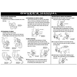 RUJOI Bike Disc Brake Kit, Aluminum Rear Caliper, Full Aluminum Alloy Bicycle Brake Lever, 160mm Rotor, Mechanic Tool-Free Pad Adjuster for Road Bike, Mountain Bike (1 Set)