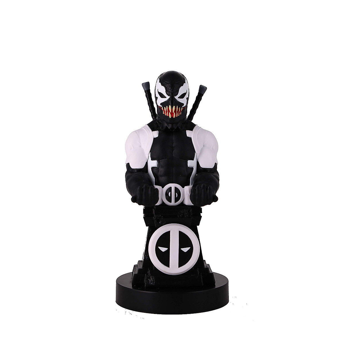 Exquisite Gaming: Deadpool Back in Black: Deadpool Venom - Original Mobile Phone & Gaming Controller Holder, Device Stand, Cable Guys, Licensed Figure