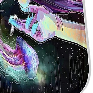 3x5 Ft Super Soft Indoor Modern Area Rug Rugs for Living Room Bedroom Trippy Smoke Cool Girl 60x39 Inch Rug