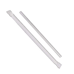 Karat C9130 7.75" Giant Straws (8mm Diameter), Paper-Wrapped, Clear (Case of 7500)