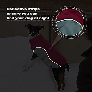 FUAMEY Winter Dog Coat,Warm Pet Windproof Jacket Cold Weather Clothes for Dogs Fleece Lined Dog Vest Reflective Apparel for Small Medium Dogs Cozy Puppy Indoor Outdoor Padded Outfits Green