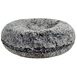 Bessie and Barnie Bagel Dog Bed - Extra Plush Faux Fur Dog Bean Bed - Circle Dog Bed - Waterproof Lining and Removable Washable Cover - Calming Dog Bed - Multiple Sizes & Colors Available