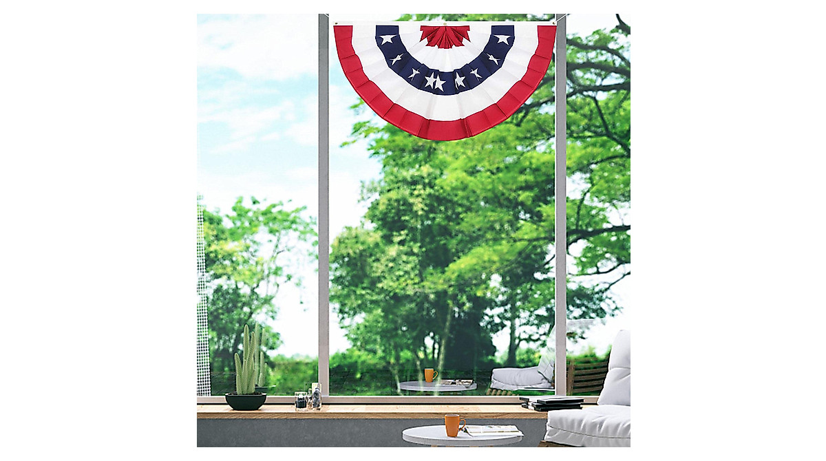 USA Patriotic Pleated Fan Flag for 4th of July & Memorial Day