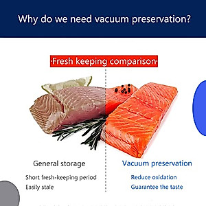 vabomn Vacuum Sealer-Food Vacuum Sealer for Food Saver， Airtight Food Storage ，Dry and wet food storage，with 10Pcs Seal Bags (white)