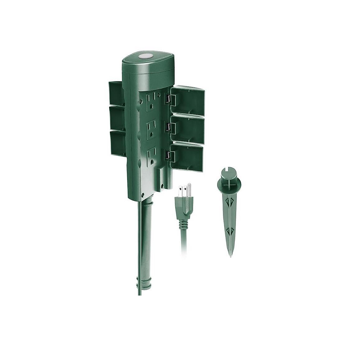 Feit Electric PLUG/WIFI/STK/WP Work with Alexa and Google Home, Feit App, No hub required, Remote Control From Anywhere 15 Amp Smart Outlets, Outdoor Yard, Green