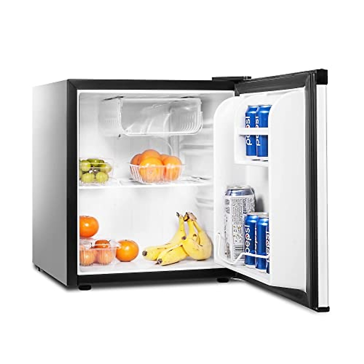 E-Macht Energy Efficient Compact Refrigerator 1.6CU.FT with Adjustable Thermostat - Ideal Mini Fridge for Dorms, Offices, Bedrooms or Kitchens