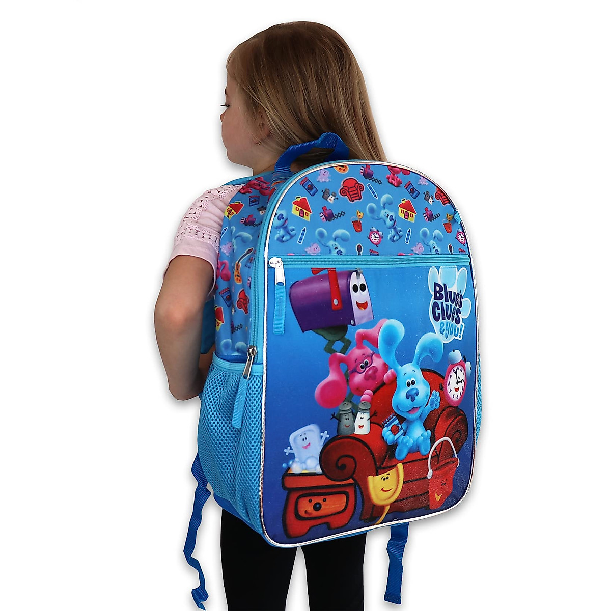 Nickelodeon Blue's Clues & You Girls 16" Backpack 5 piece School Set (One Size, Pink)