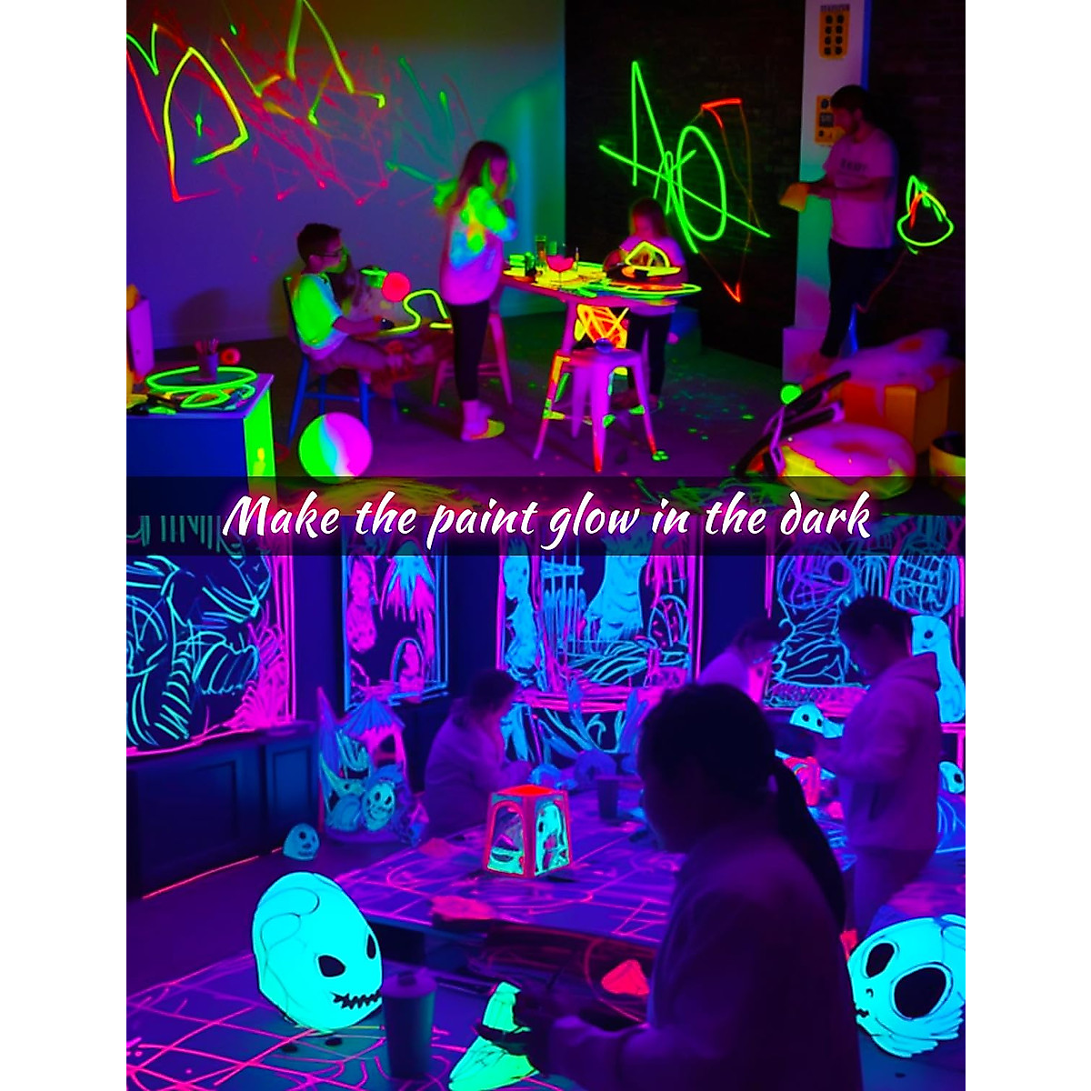 L LOHAS LED Black Light Bulbs, BR30 LED Black Light Bulb Glow in the Dark, 12W Halloween Blacklight Bulb UV 120WEquiv,UVA385-400nm, Black Light Bulbs for Glow Party Body Paint Fluorescent Poster,2Pack