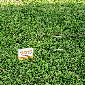 MTB H Frame Wire Stakes 20 x10-inch (Pkg of 10) 9ga Metal -Yard Sign Stakes for Advertising Board,Lawn Sign Holder