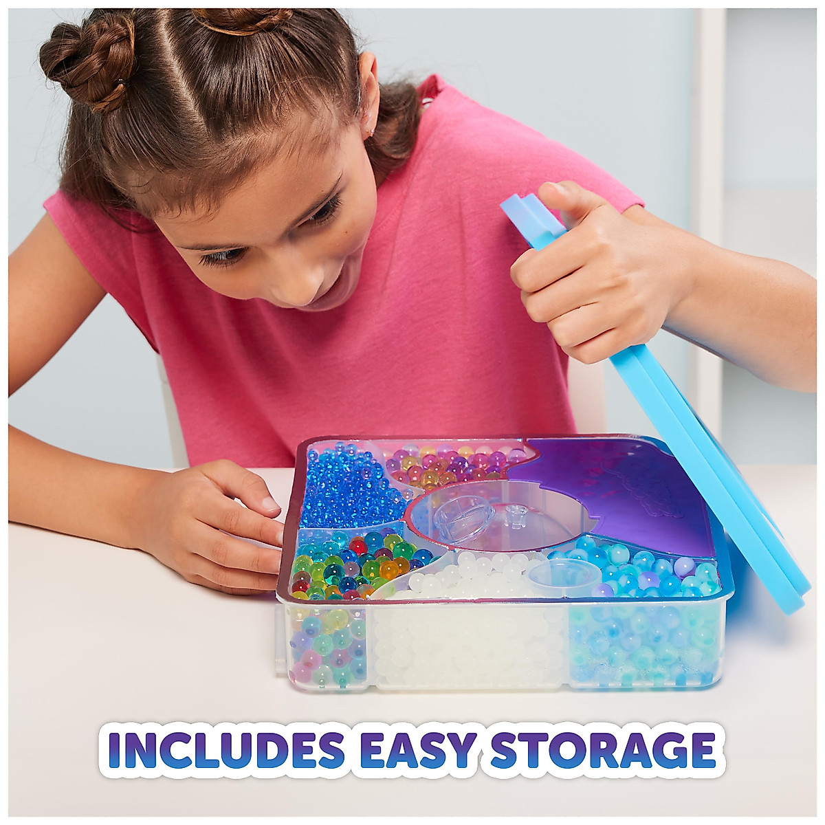 Orbeez Mixin’ Slime Set with 2500+ Orbeez (Micro, Shimmer, Marble & Glow in The Dark), 5 Tools, Storage, One & Only, Sensory Toys for Kids Ages 5+