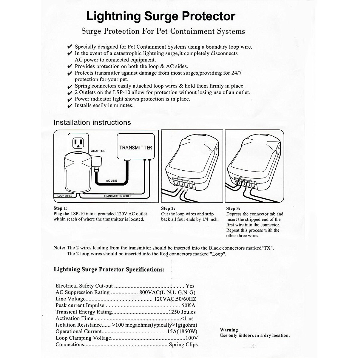 Pro-Grade Surge Suppressor for Use with All Inground Dog Fence and Wireless Dog Fence Systems - Universally Compatible…