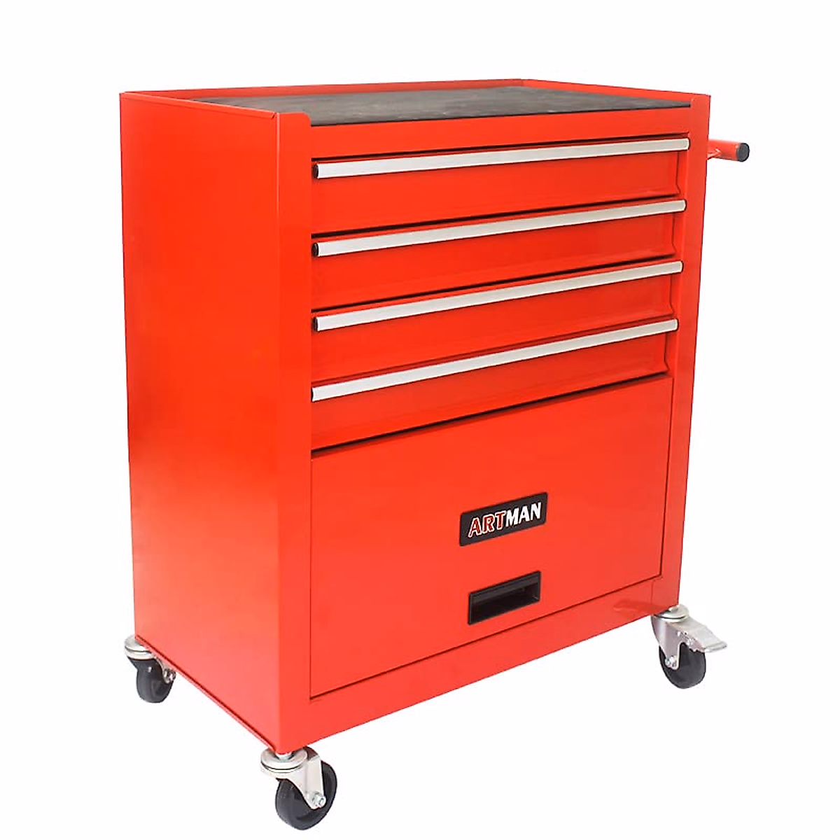 nifoti 4 Drawers Tool Cart on Wheels,Rolling Tool Box Tool Storage， Drawers Rolling Tool Box Organizer Tool Case for Garage, Warehouse, Workshop, Repair Shop (4 Drawers(Red))