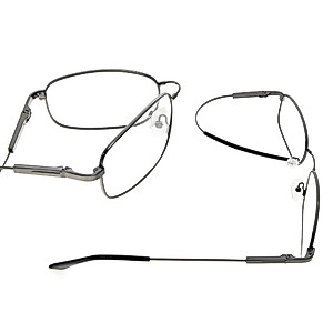 CessBlu Computer Glasses Men Bendable Titanium Reading Eyeglasses Blue Light Filter(Gunmetal) +1.5