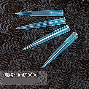 Laboratory Clear Blue Plastic Fine Tip Pipette Tips 1000ul 1ml 250 Pcs