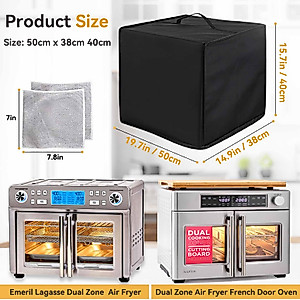 Dual Air Fryer Lid Compatible with Emeril Lagasse Dual Zone 360 ​​Degree Air Fryer Combo/French Door Air Fryer/Dual Zone Air Fryer/French Door Air Fryer/Indoor and Outdoor Air Fryer Combo
