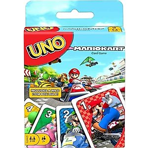Mattel Games ​UNO Mario Kart Card Game for Kids, Adults, Family and Game Night with Special Rule for 2-10 Players