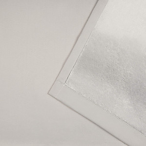 Exclusive Home Catarina Layered Solid Room Darkening Blackout and Sheer Hidden Tab/Rod Pocket Top Curtain Panel Pair, 52"x96", Cloud Grey, Set of 2