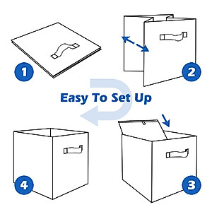 ShellKingdom Foldable Fabric Storage Cubes And Cloth Organizer Drawer For Closet And Toys, 6 Pack (Black)