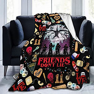 Stranger Friends Flannel Throw Soft Lightweight Blankets for Men Women Boys Gifts Room Bed Thing Home Decor 50"x40"