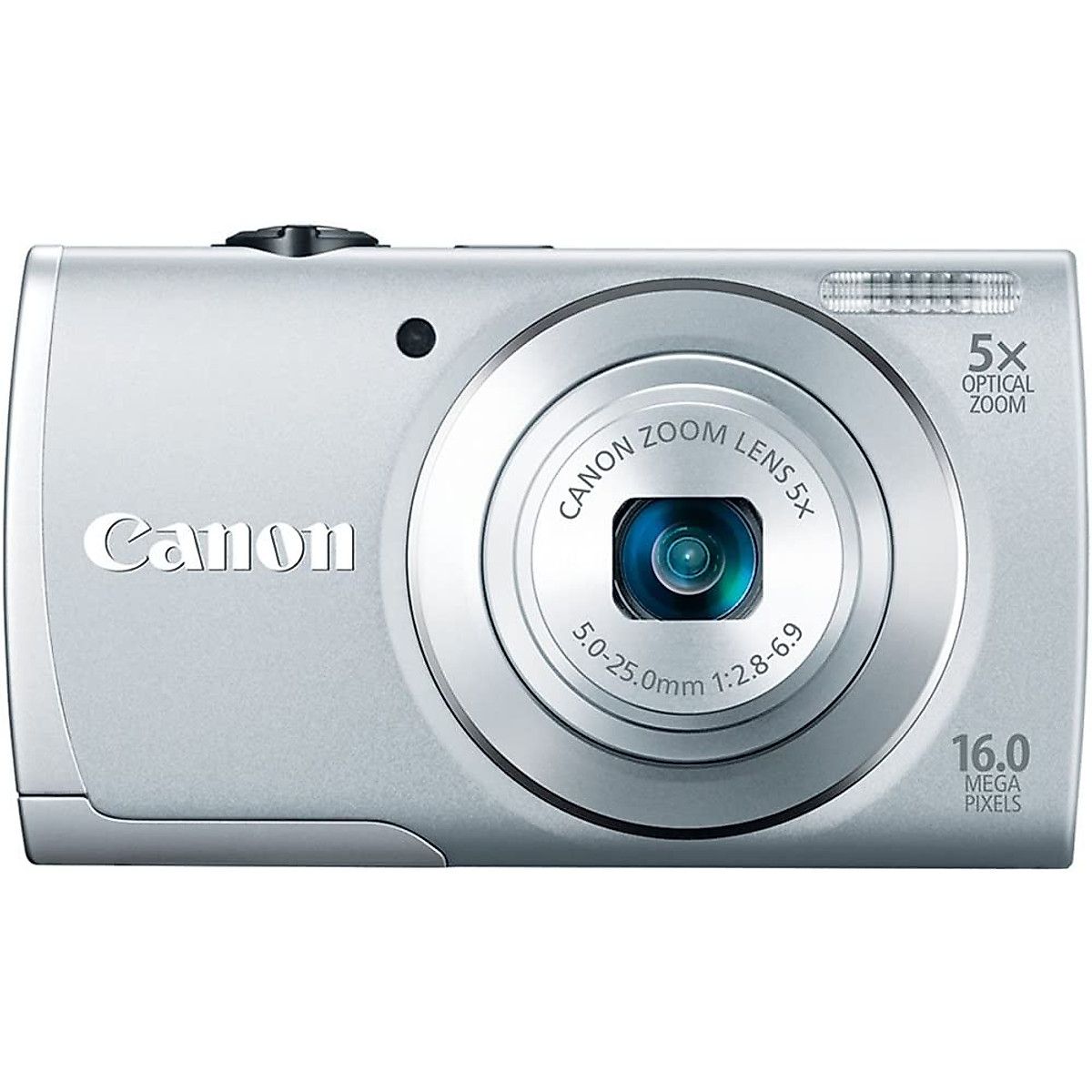 Canon PowerShot A2600 is 16.0 MP Digital Camera with 5X Optical Zoom and 720p Full HD Video Recording (Silver)