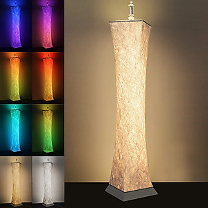 PARTPHONER RGBW Floor Lamp for Living Room 61 Inch, APP and Remote Control Modern Soft Light Corner Lamp, Multi-Color Mood Lighting Cool Standing Light for Bedroom Game Room Office