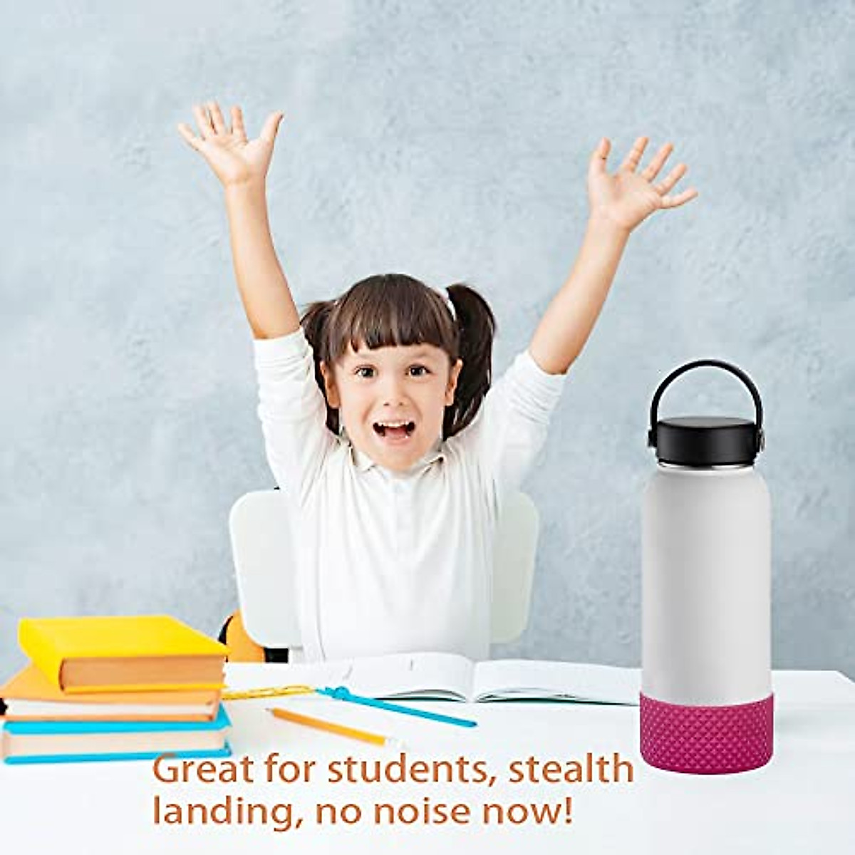 WK IEASON Diomond Protective Silicone Sleeve Boot 32oz 40oz Wide Mouth for Hydro,Takeya,MIRA, Iron Flask,Owala Water Bottle, Anti-Slip, Not for Stanley Tumbler(Diomond Snapper)