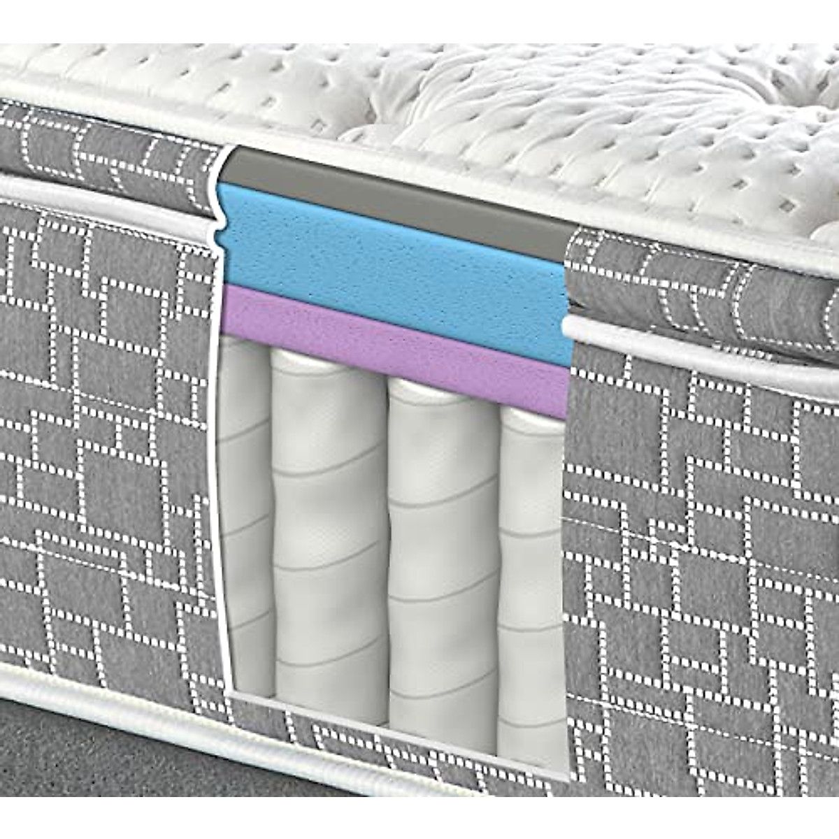 Tulo by Mattress Firm | 12 INCH Memory Foam Plus Coil Support Hybrid Mattress | Bed-in-A-Box | Plush Comfort | Queen