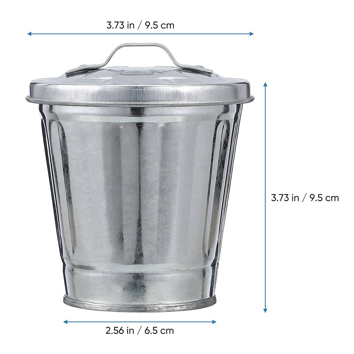 STOBAZA 1pc Mini Trash Can Office Desktop Garbage Bin Small Trash Can Dog Poop Trash Can for Outdoors Bathroom Rubbish Can Bedroom Garbage Can Car Trash Can Vase Waste Paper Bin Metal Chic