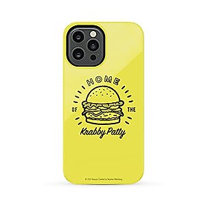 SpongeBob SquarePants The Krusty Krab Home of The Krabby Patty Tough Phone Case (Yellow, iPhone 12 Pro)