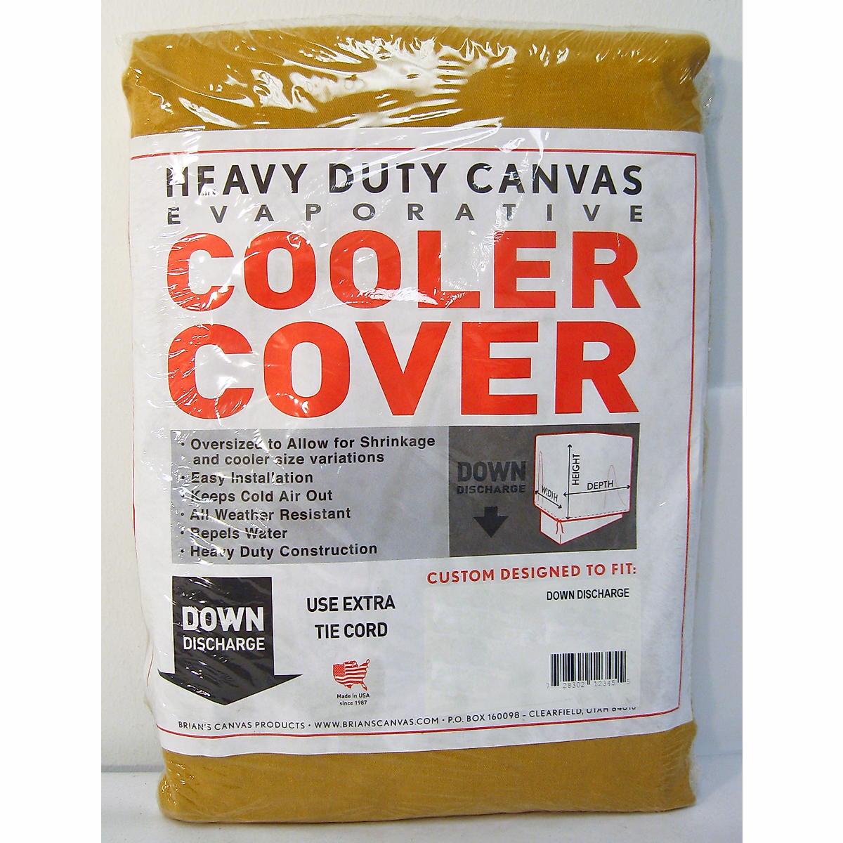 36"W x 36"D x 36"H Down Draft Heavy Duty Canvas Cover for Evaporative Swamp Cooler (36 x 36 x 36)